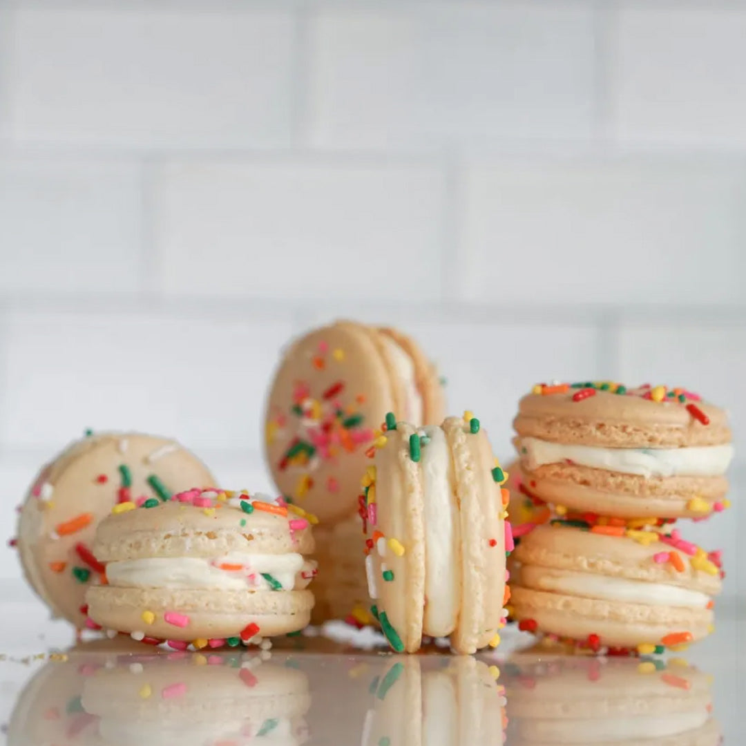 Confetti Cake Macarons – Pinky Up Tea