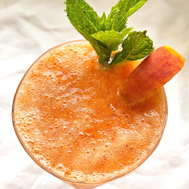 Peach Bellini Mocktail – Pinky Up Tea